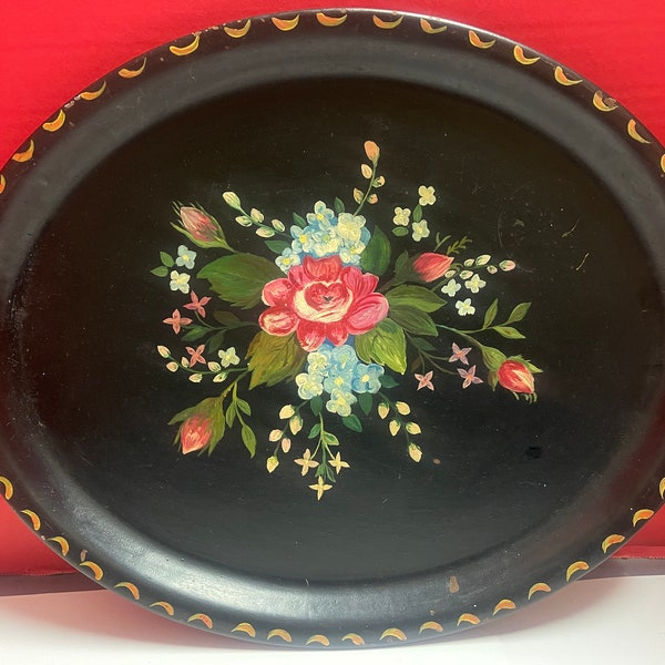 Tole Painted Tray - Etsy