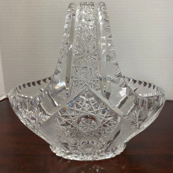 Cut Crystal Basket - Etsy