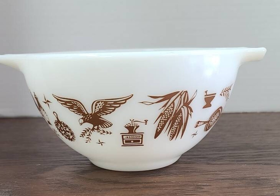 Pyrex Early American Mixing Bowls - Etsy