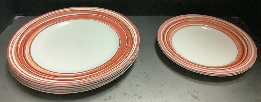 Corelle Red Swirl Set - Etsy