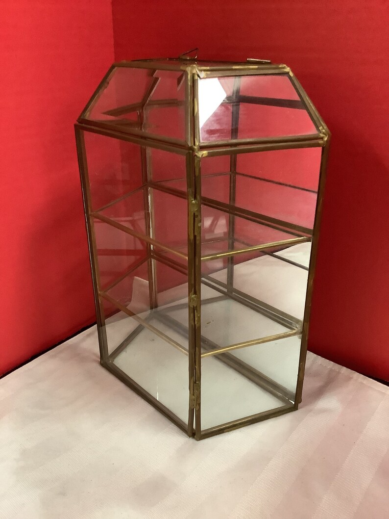Miniature Brass & Glass Display Case. - Etsy