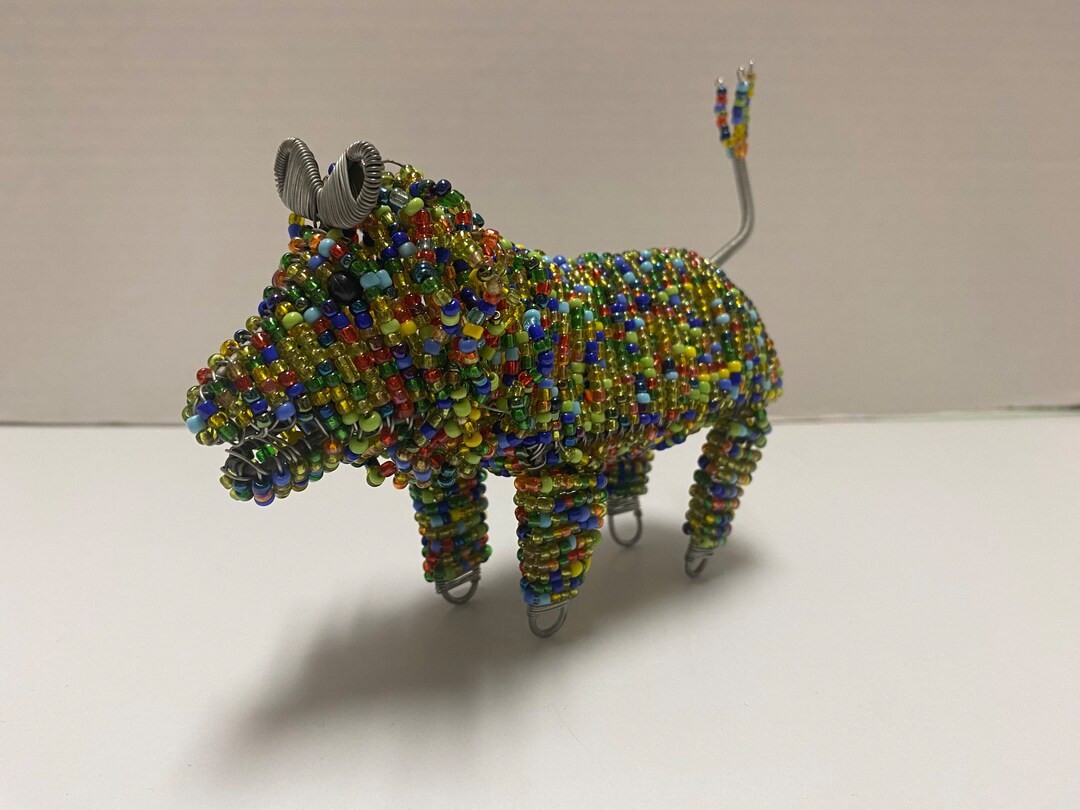 Beaded Wire Lion Sculpture - Etsy