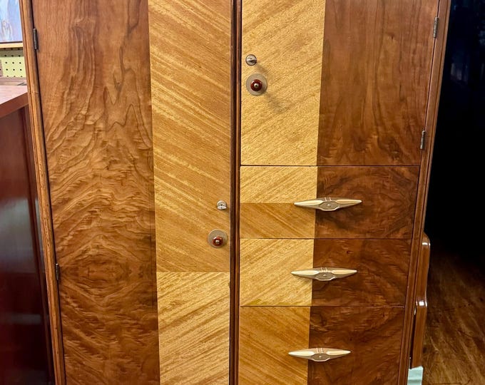 Art Deco Waterfall Armoire Dresser - Etsy