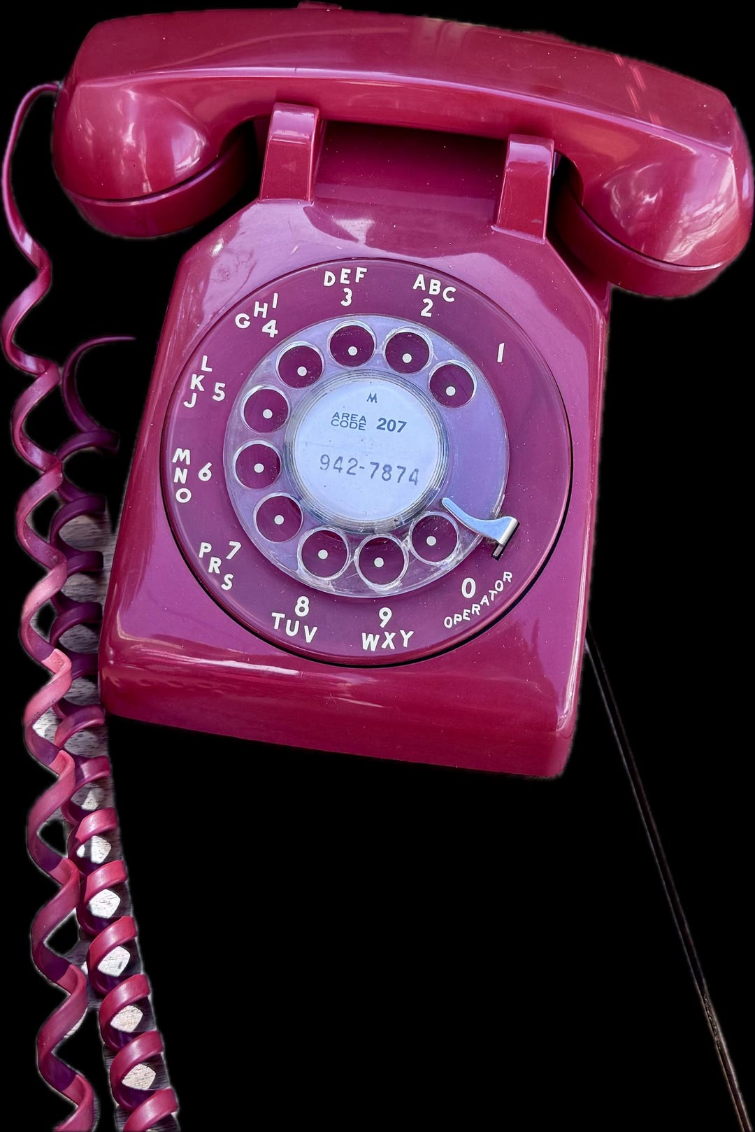 Red Rotary Telephone - Etsy