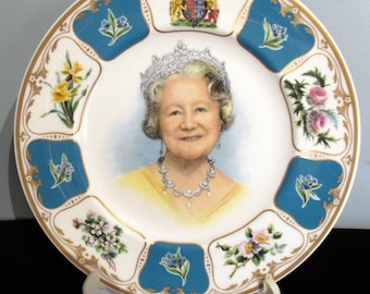 Queen Elizabeth Queen Mother Plate, 90th Birthday Plate Queen Mum ...