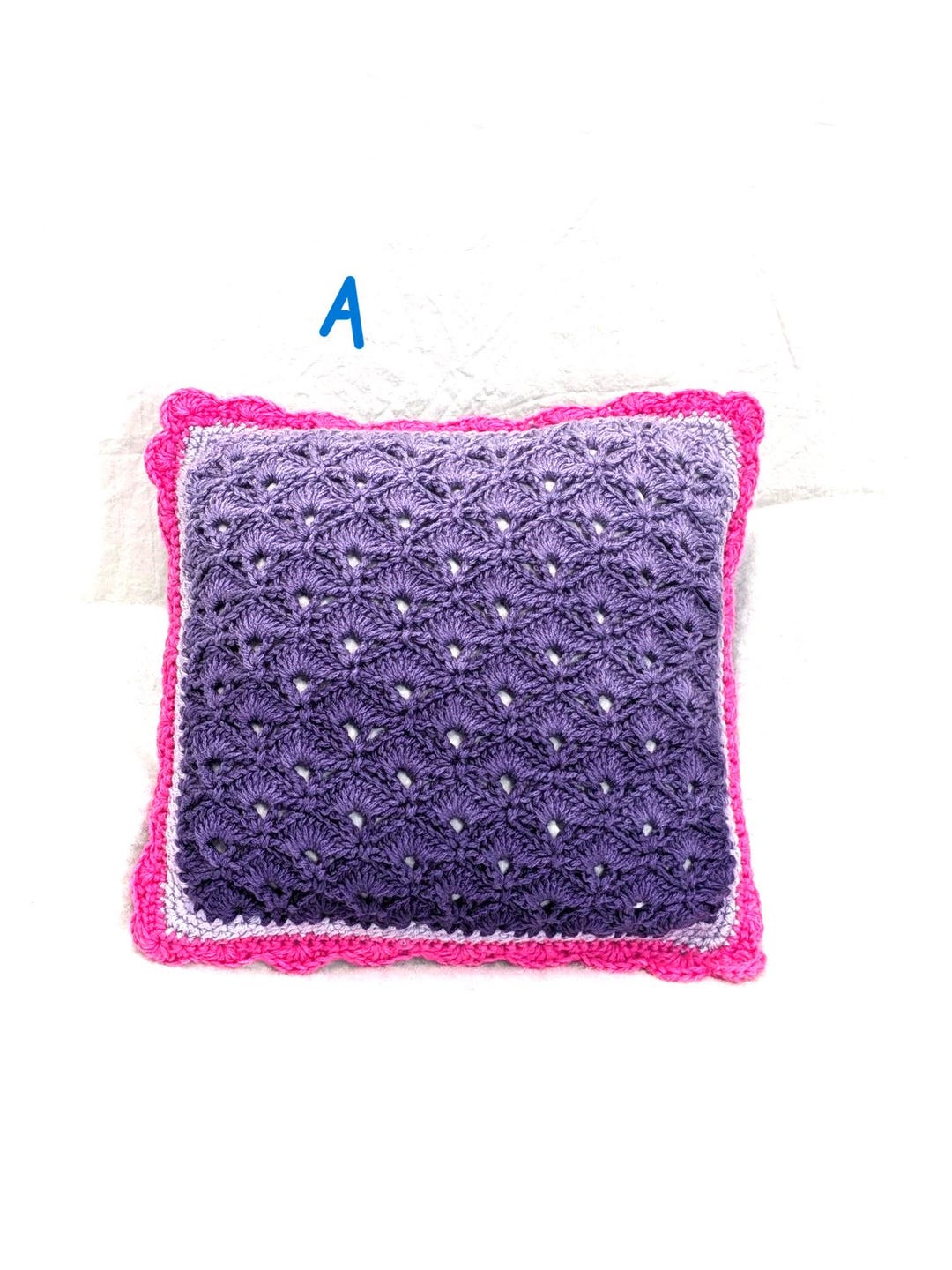 Puple Ombre Crocheted Pillow - Etsy