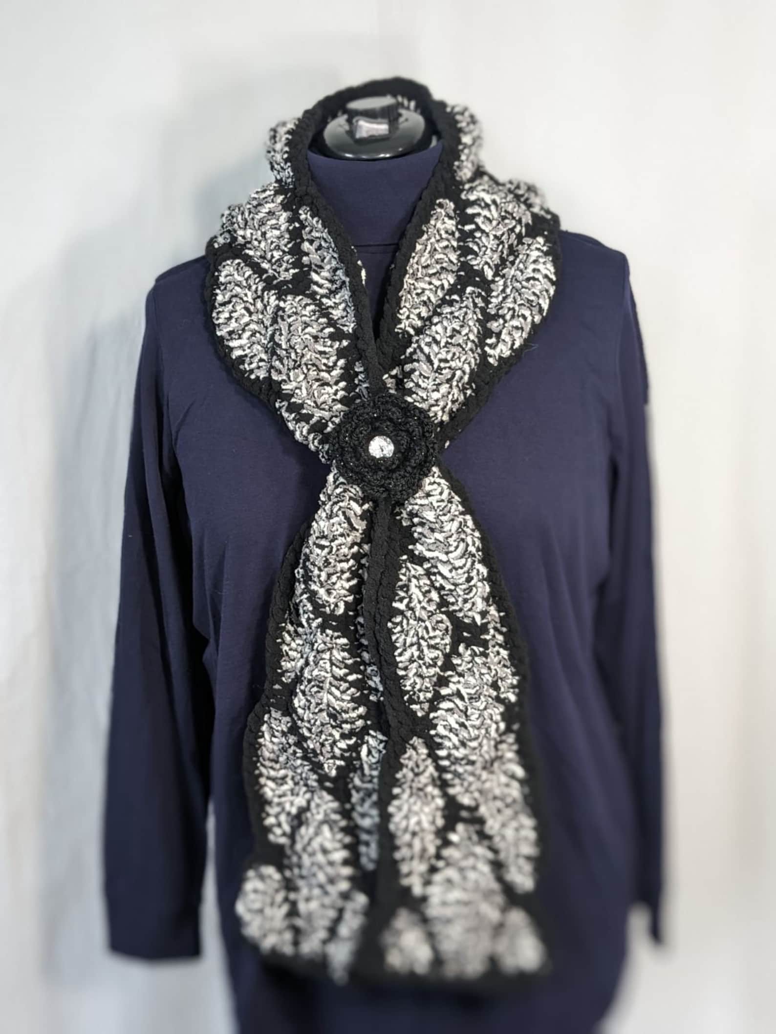 Poofy Diamonds Crochet Scarf - Etsy