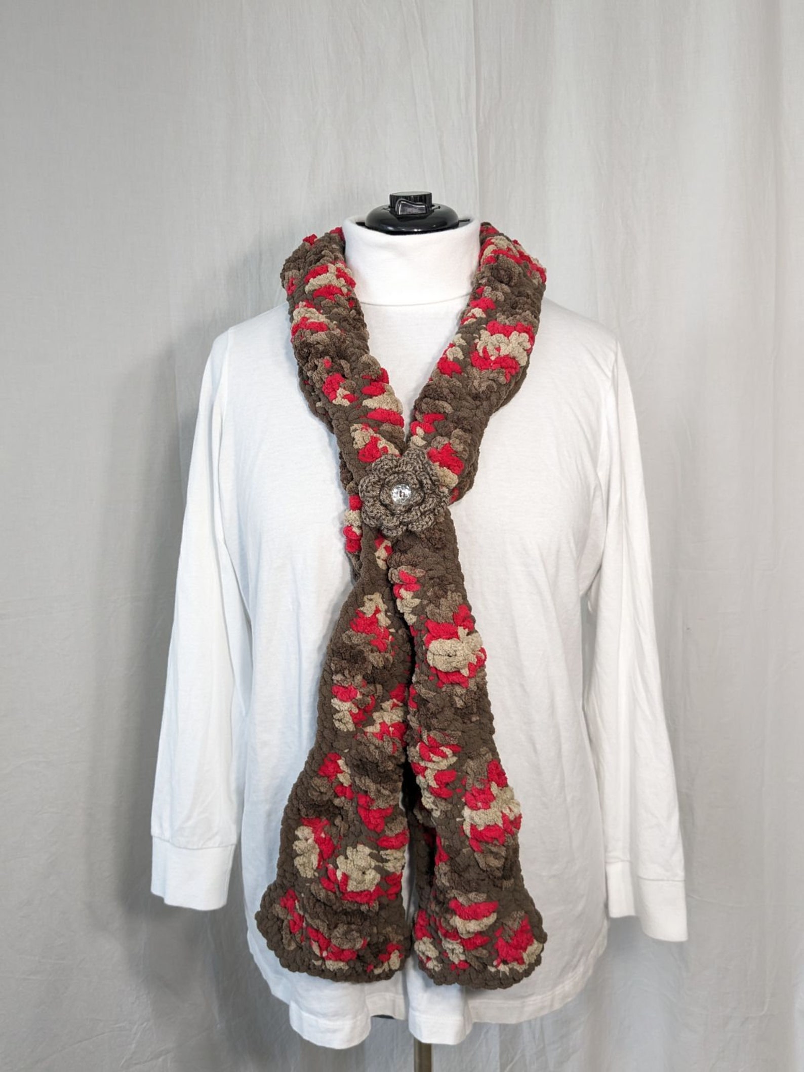 Poofy Diamonds Crochet Scarf - Etsy