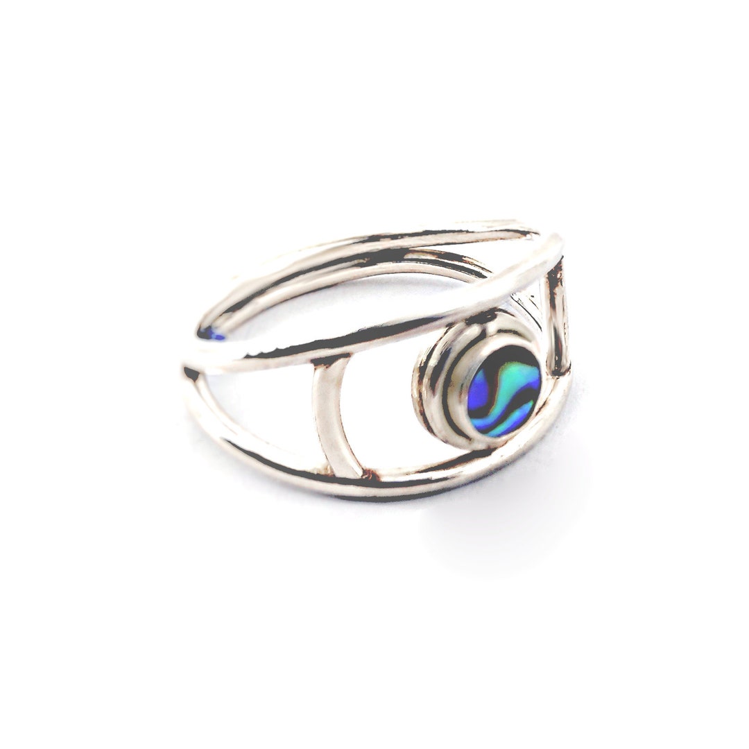 Reversible Ring - Silver Spinner - Mother of Pearl - ADHD Jewelry - Etsy