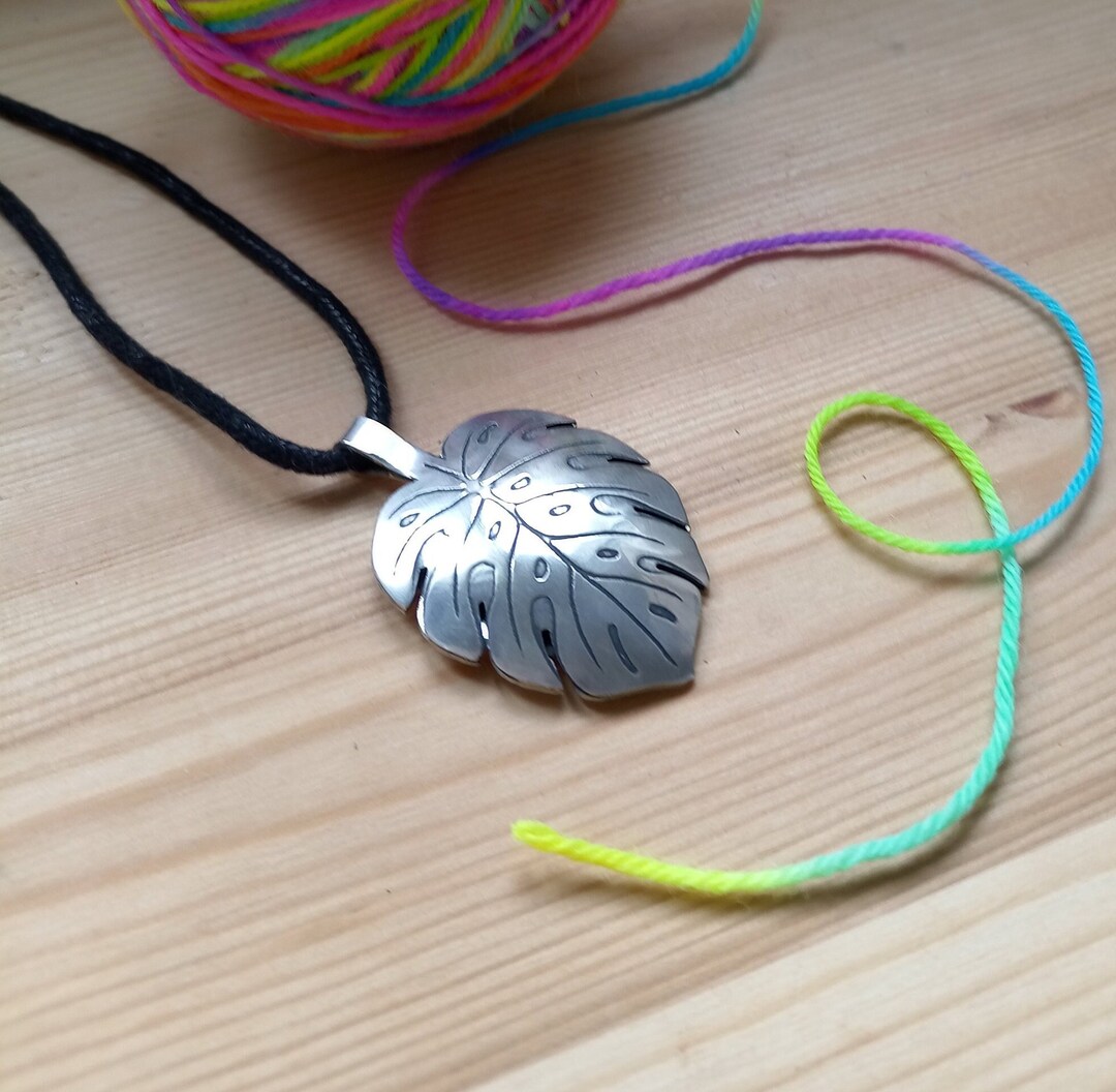Sterling Silver Yarn & Thread Cutter Pendant - Cheese Plant Necklace ...