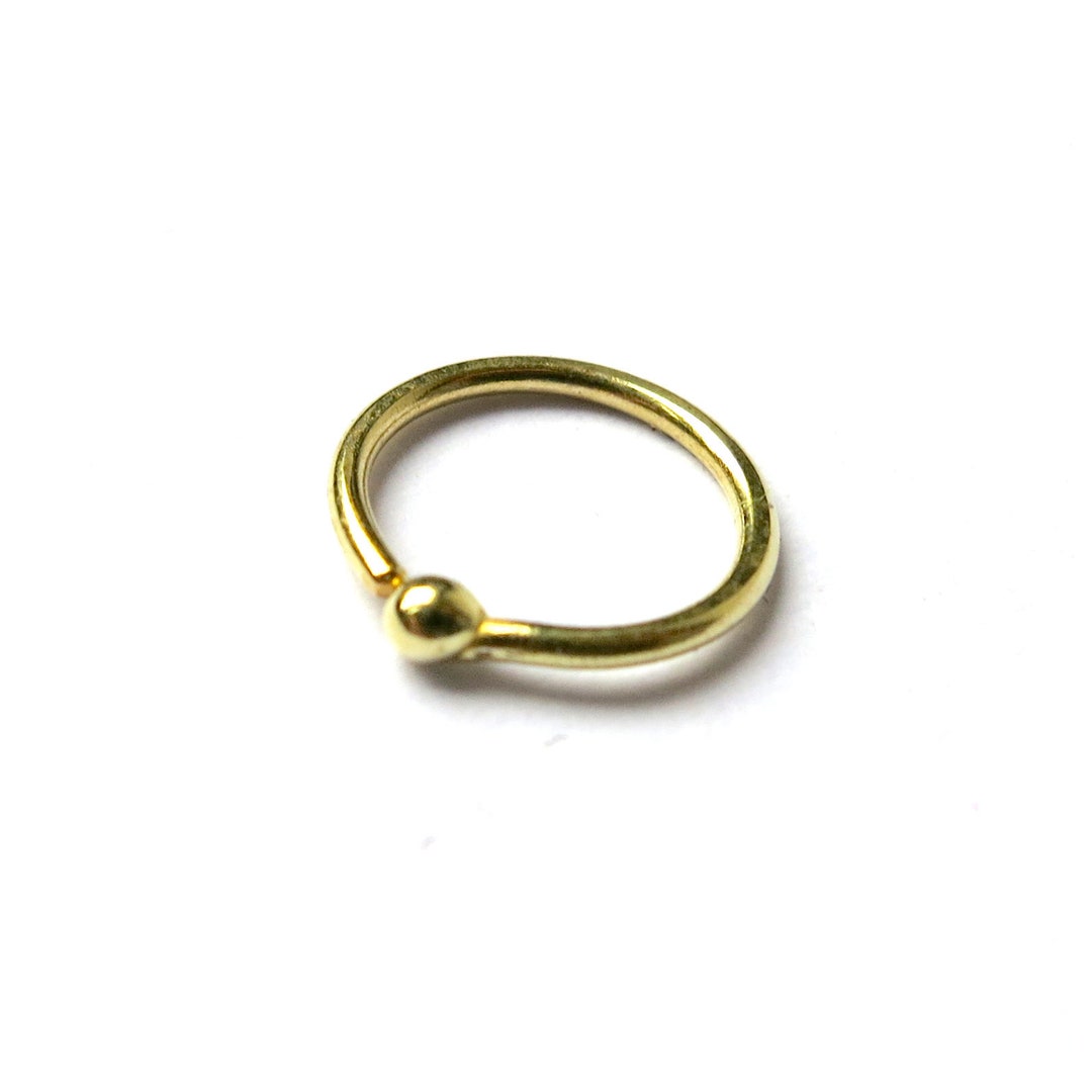 Solid 18k Gold Ball Hoops - Single or Pair - Small Sleeper Earrings ...