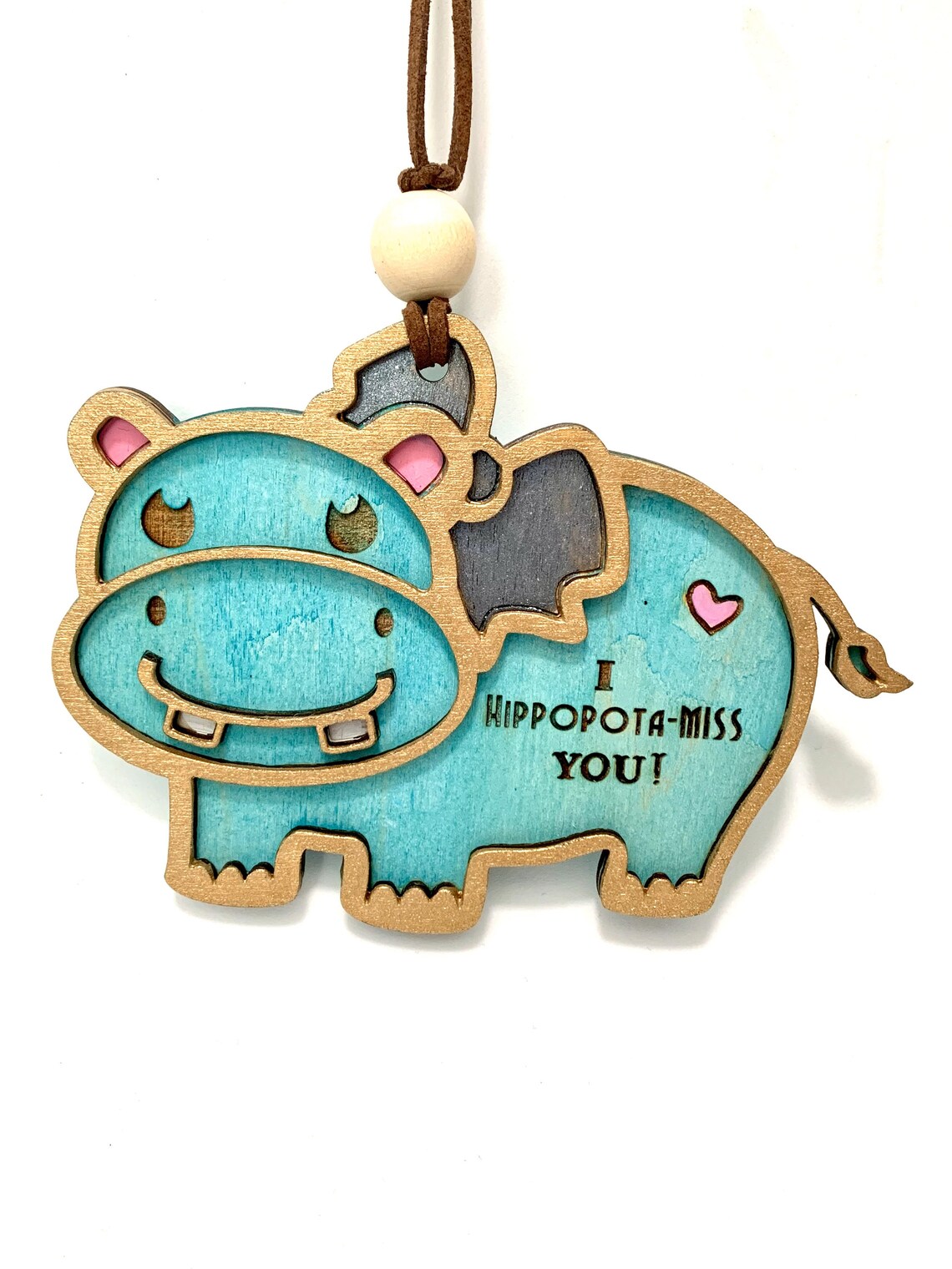 Hippopotamus Svg File, Multi Layered Ornament, DIY Gift Tag, Friendship ...