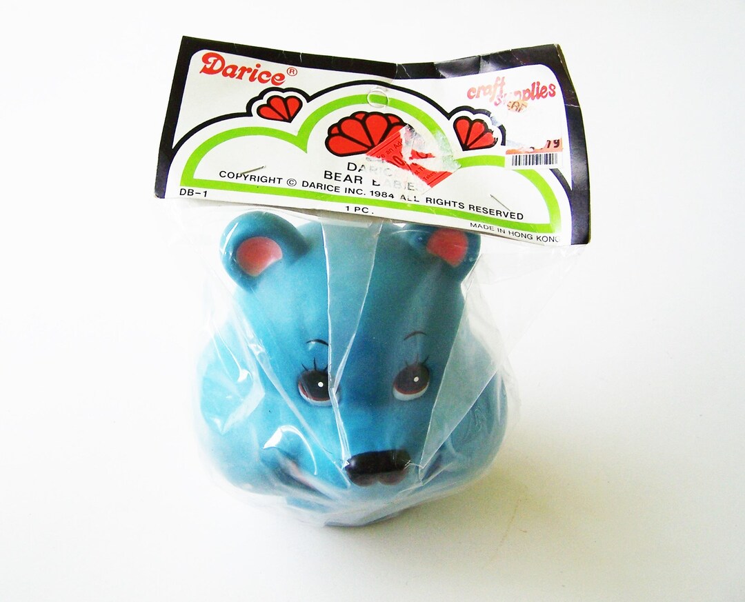 Darice Bear Babies Doll Bear Head in Blue, Doll Crafts, Vintage Doll ...