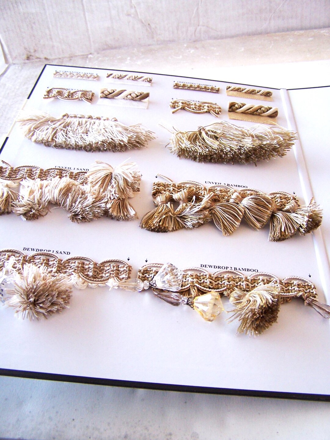 Tassel Fringe Trim Sales Sample Book, Trim Ribbon Samples, Curtain and ...