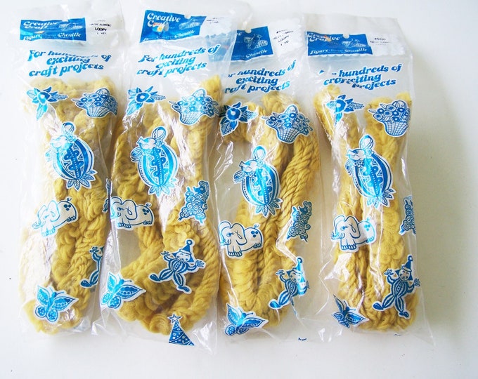 Creative Craft Figure (bump) Jumbo Loopy Chenille 4 Yards Yellow, Crush ...