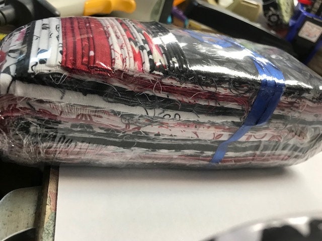 Assorted Jelly Roll Red Black and White 40 Pieces 2 1/2 Inch | Etsy