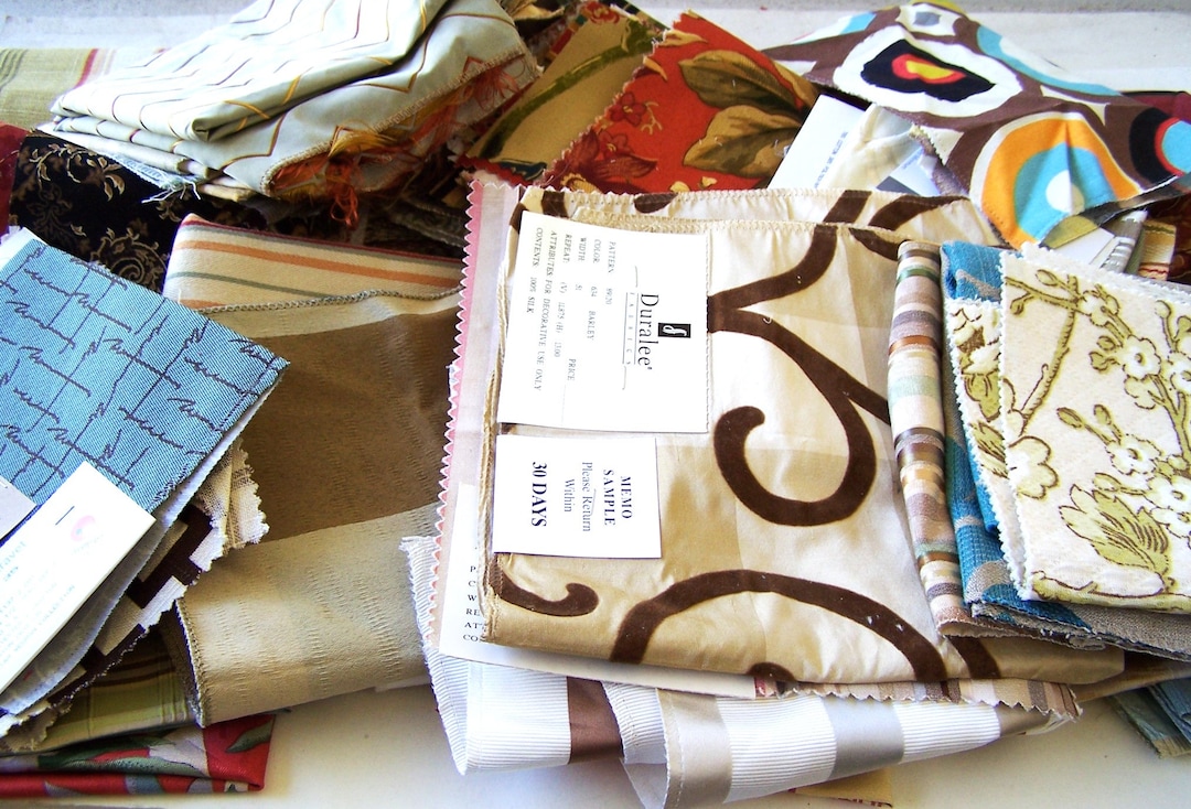 Fabric Sample or Swatches 100 Pieces in Different Prints and Colors ...