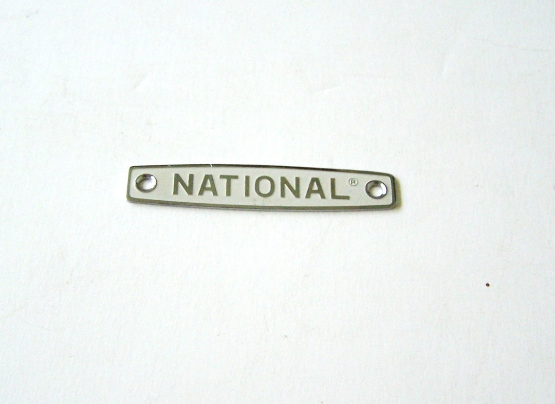 National Sewing Machine Emblem Plate, Vintage National Trademark Plate ...