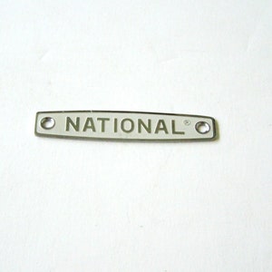 National Sewing Machine Emblem Plate, Vintage National Trademark Plate ...
