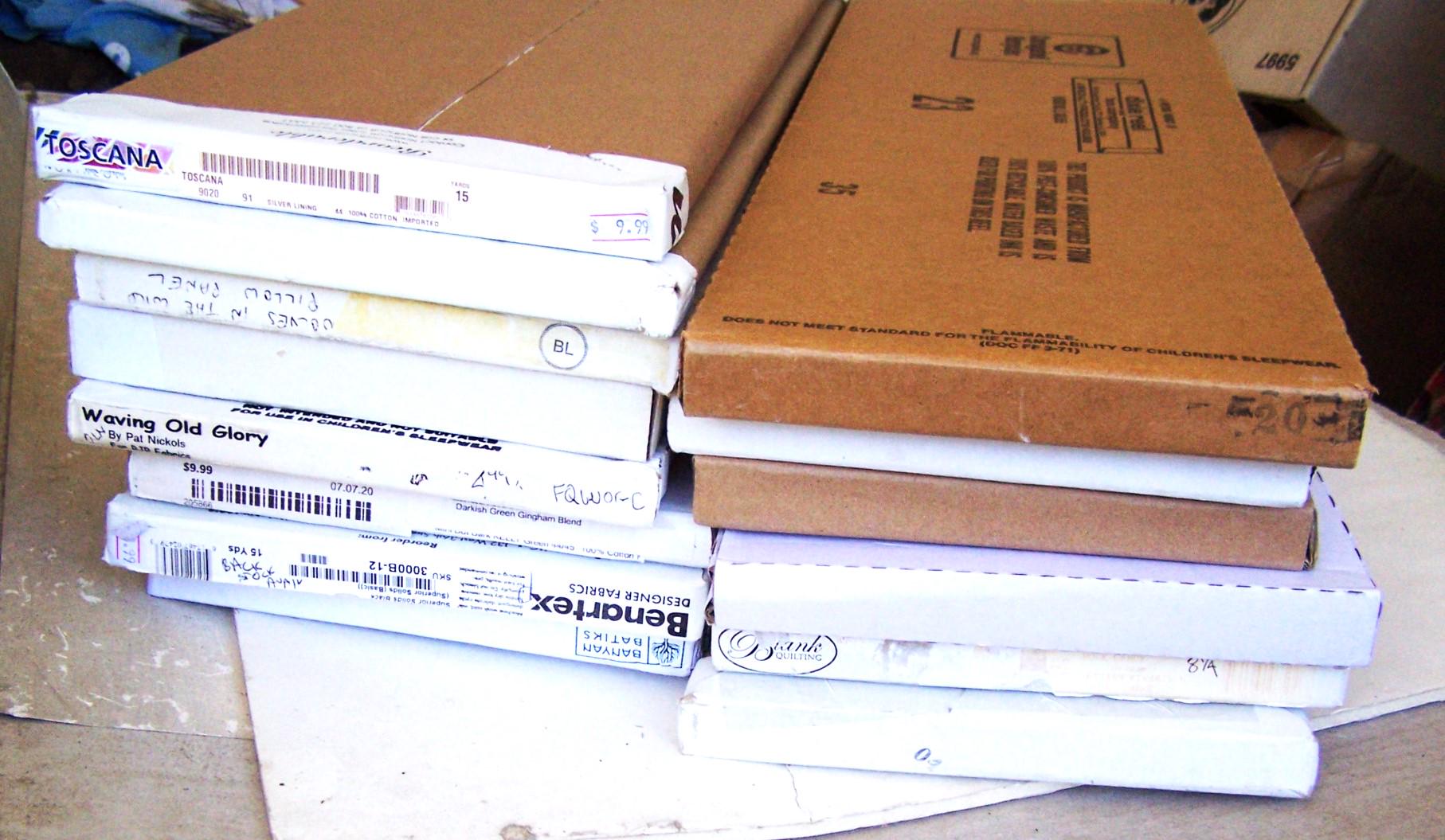 Cardboard Fabric Bolts for Storing Fabric 23 by 7 1/2 Set of 14 Used ...