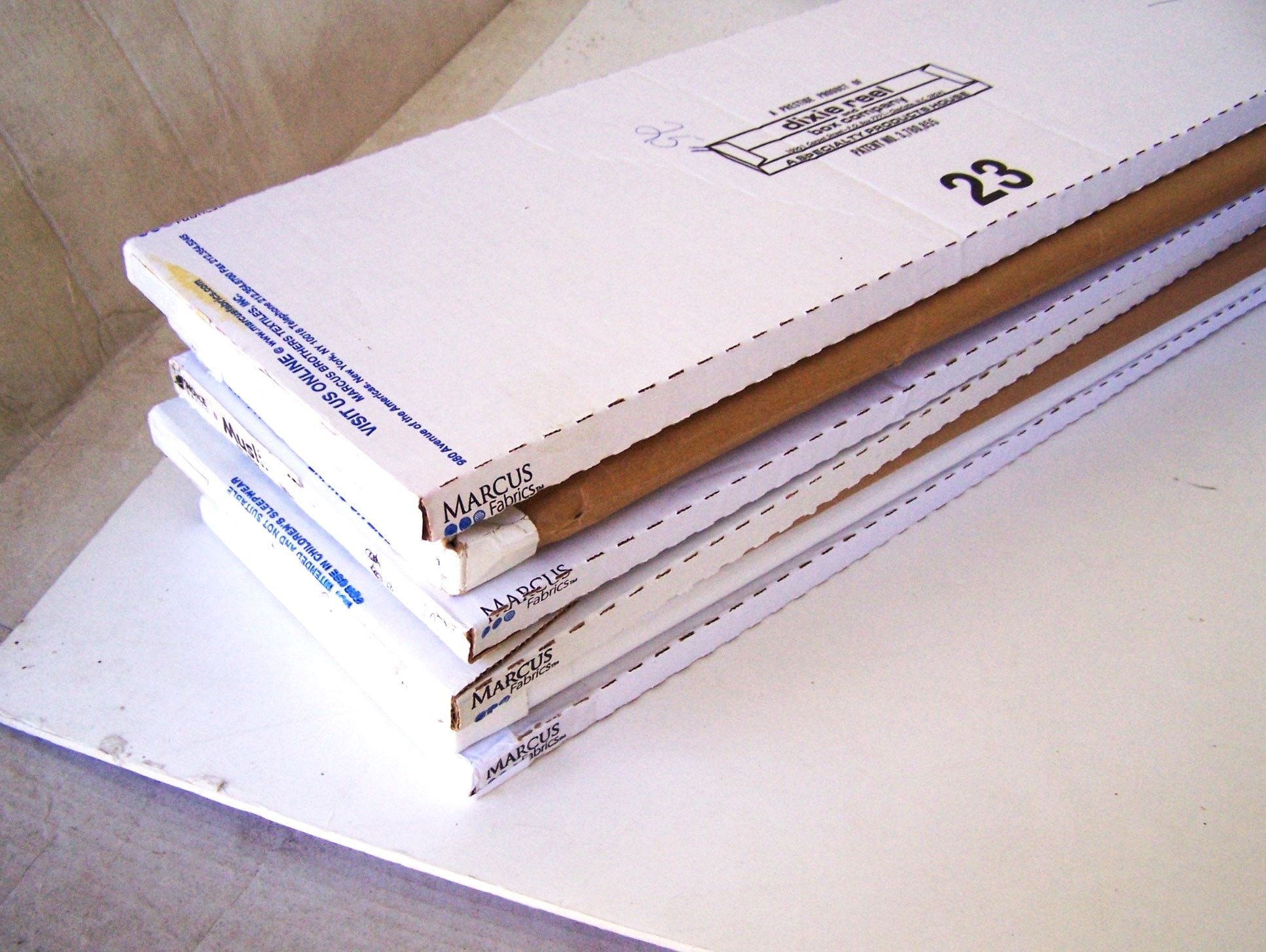 Cardboard Fabric Bolts for Storing Fabric 23 by 7 1/2 Lot of 7 Used ...