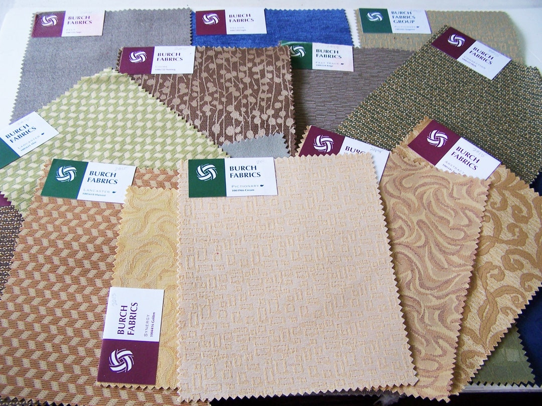 Fabric Sample or Swatch Squares 17 Pieces in Different Prints and ...