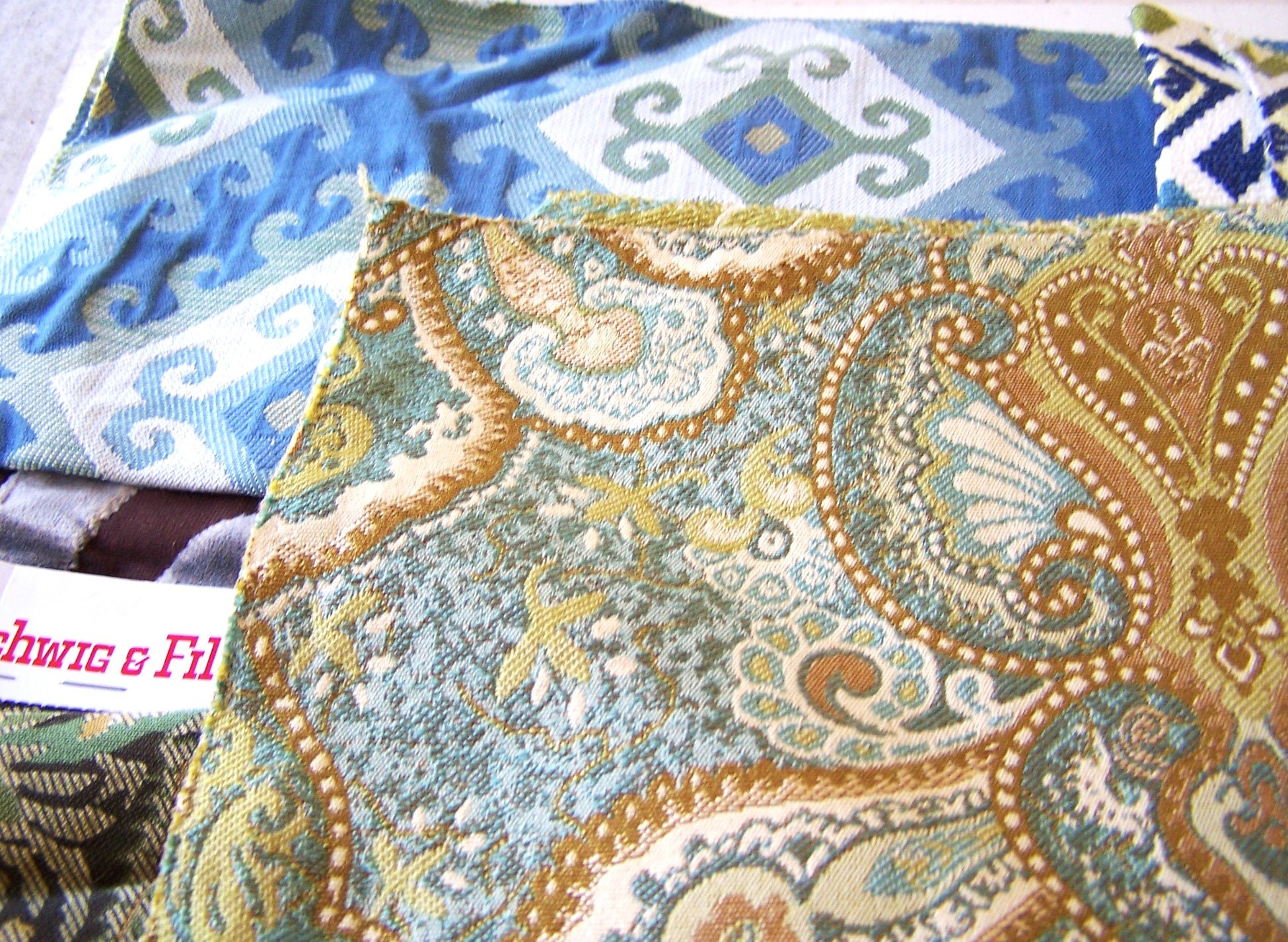 Fabric Sample or Swatch Squares 12 Pieces in Different Prints and ...