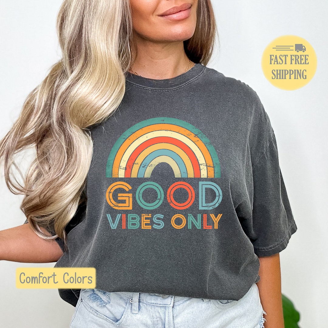 Good Vibes Only Shirt, Retro Good Vibes Only Shirt, Distress Good Vibes ...
