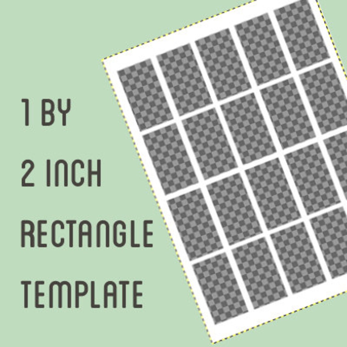 Rectange Templates 3 X 4 Inch Retangle and 1 X 2 Inch Rectangle Digital ...