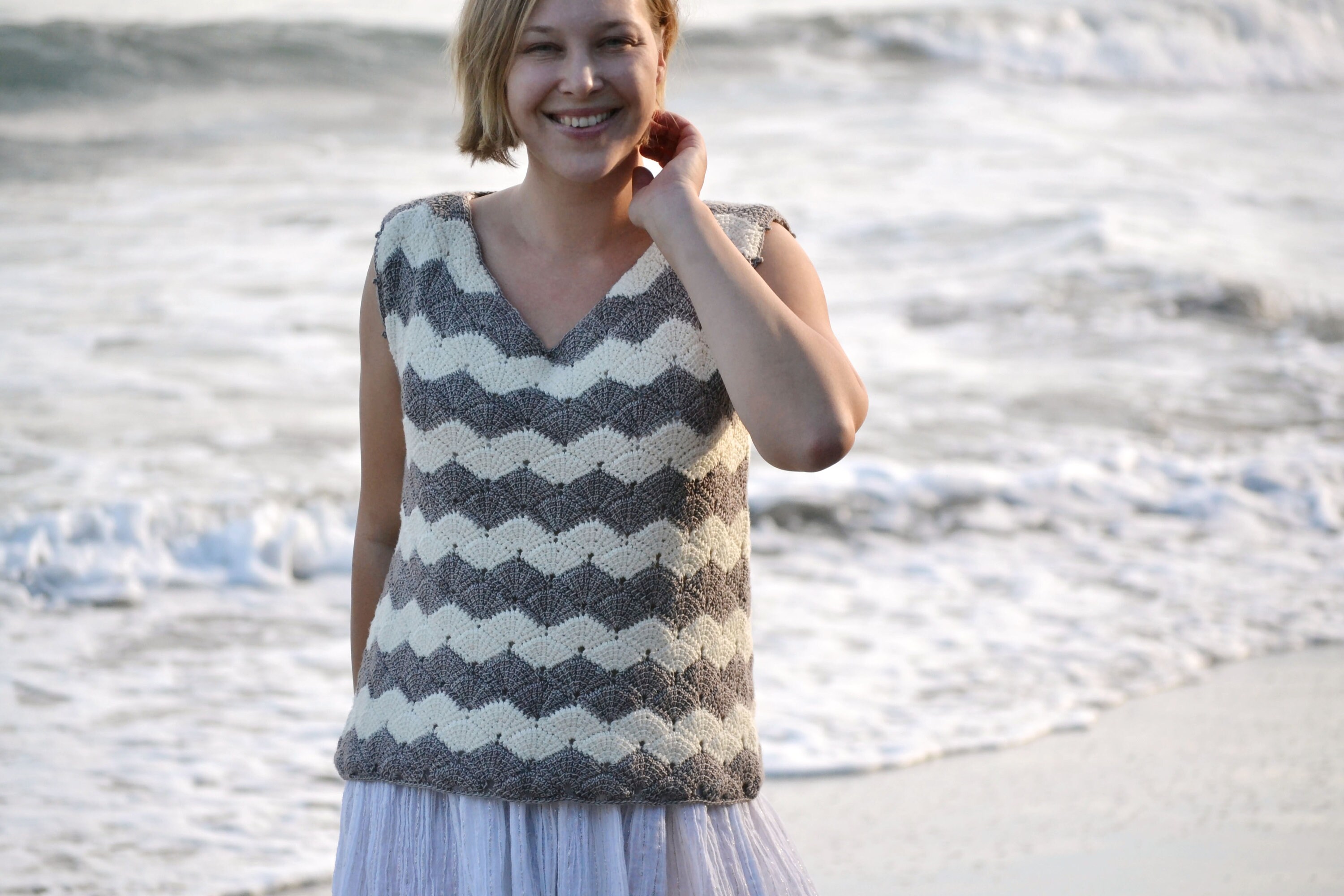 In the Shell Top PDF Pattern Casual Crochet - Etsy