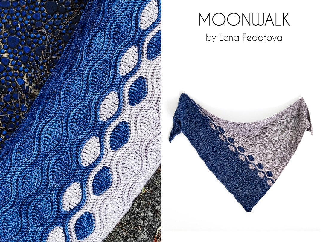 Moonwalk Shawl PDF Pattern Textured Crochet - Etsy