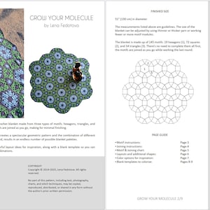 Grow Your Molecule Blanket Crochet Pattern – Geometric Hexagon ...