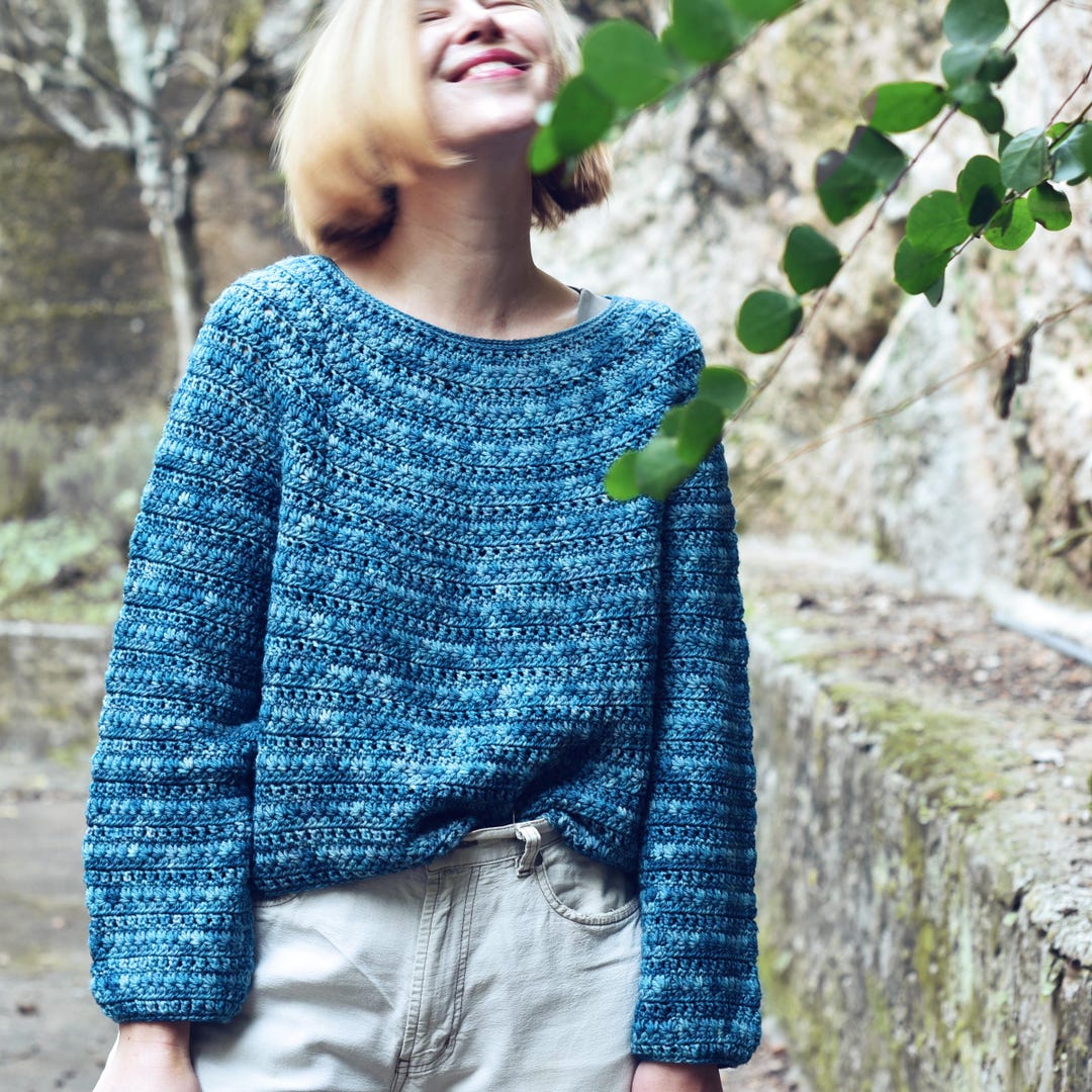 Anemone Crochet Sweater Pattern – Star Stitch Pullover (PDF Pattern) - Etsy