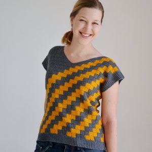 Bee Top PDF Pattern - Tunisian Crochet - Etsy