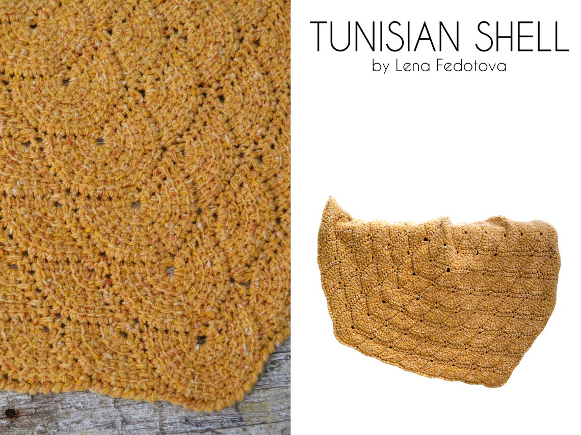 Tunisian Shell Blanket PDF Pattern Crochet - Etsy