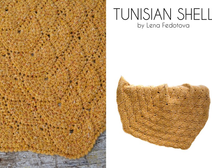 Tunisian Shell Blanket PDF Pattern Crochet | Etsy