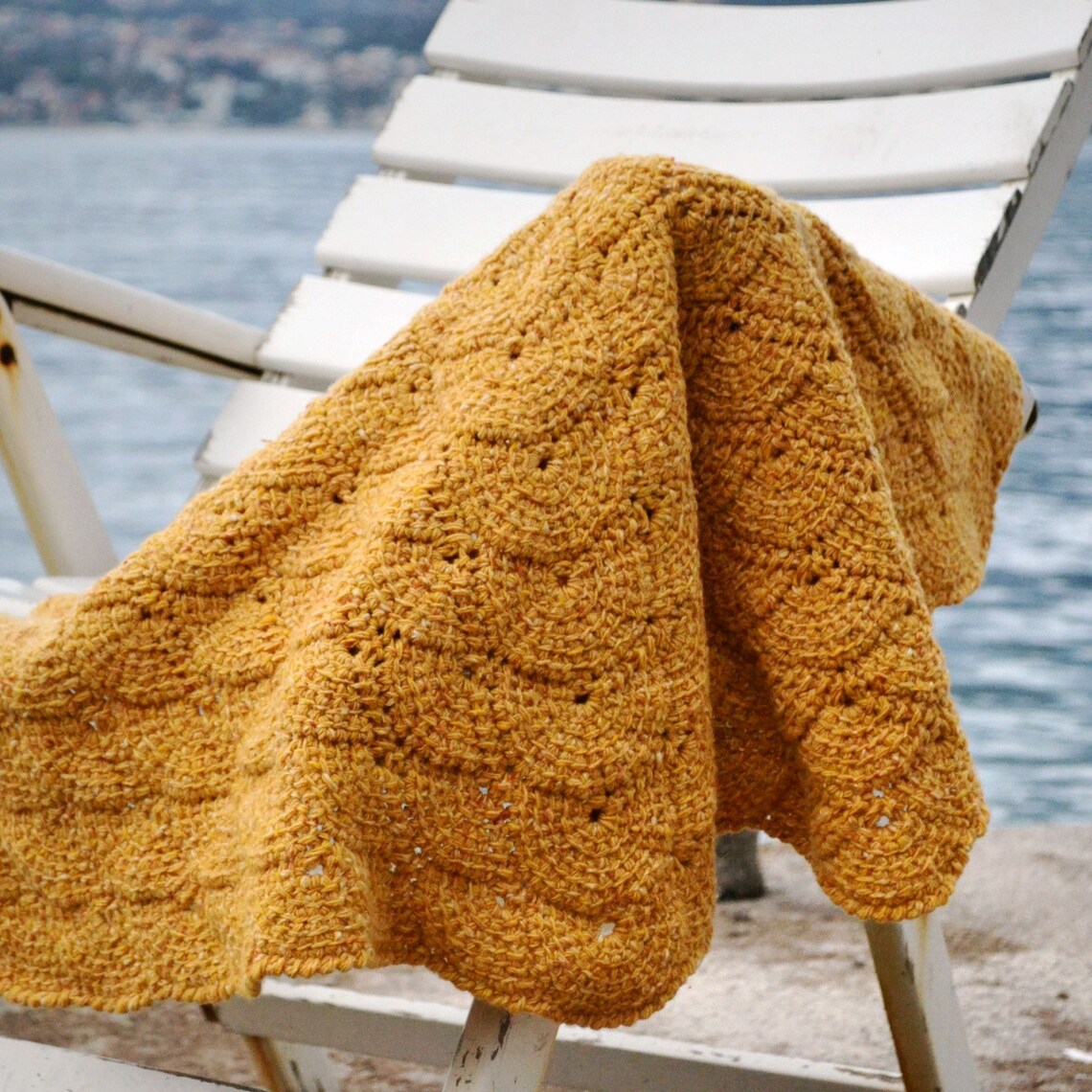 Tunisian Shell Blanket PDF Pattern Crochet - Etsy
