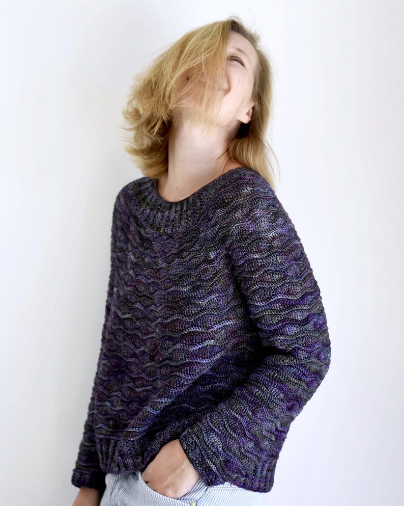 Bokabay Crochet Sweater Pattern - Seamless Top-down Pullover (PDF ...