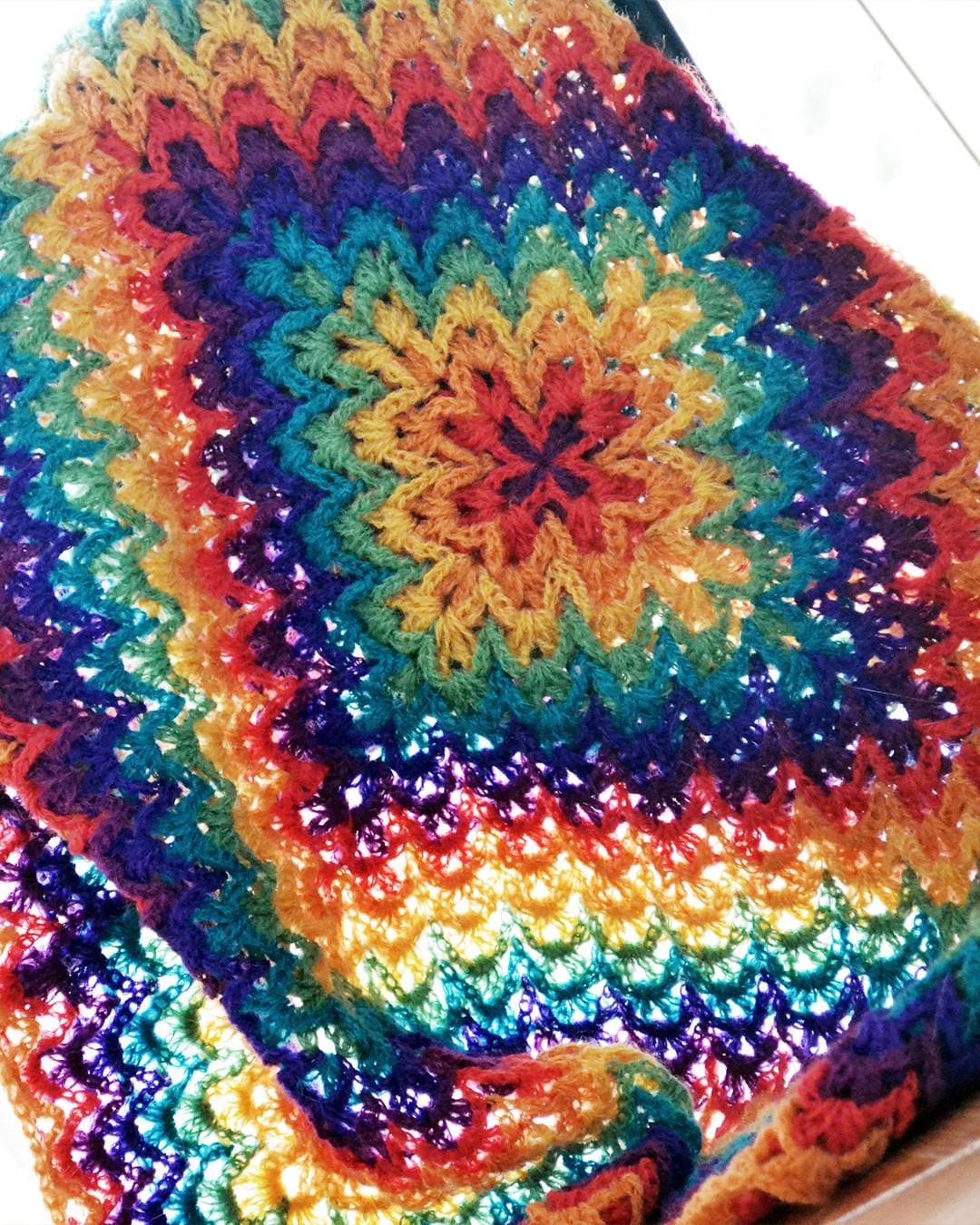 Bargello Crochet Blanket Pattern | Flame Stitch Afghan (PDF Pattern) - Etsy