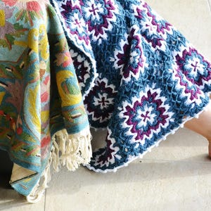 Bargello Crochet Blanket Pattern PDF | Colorwork Crochet Blanket ...