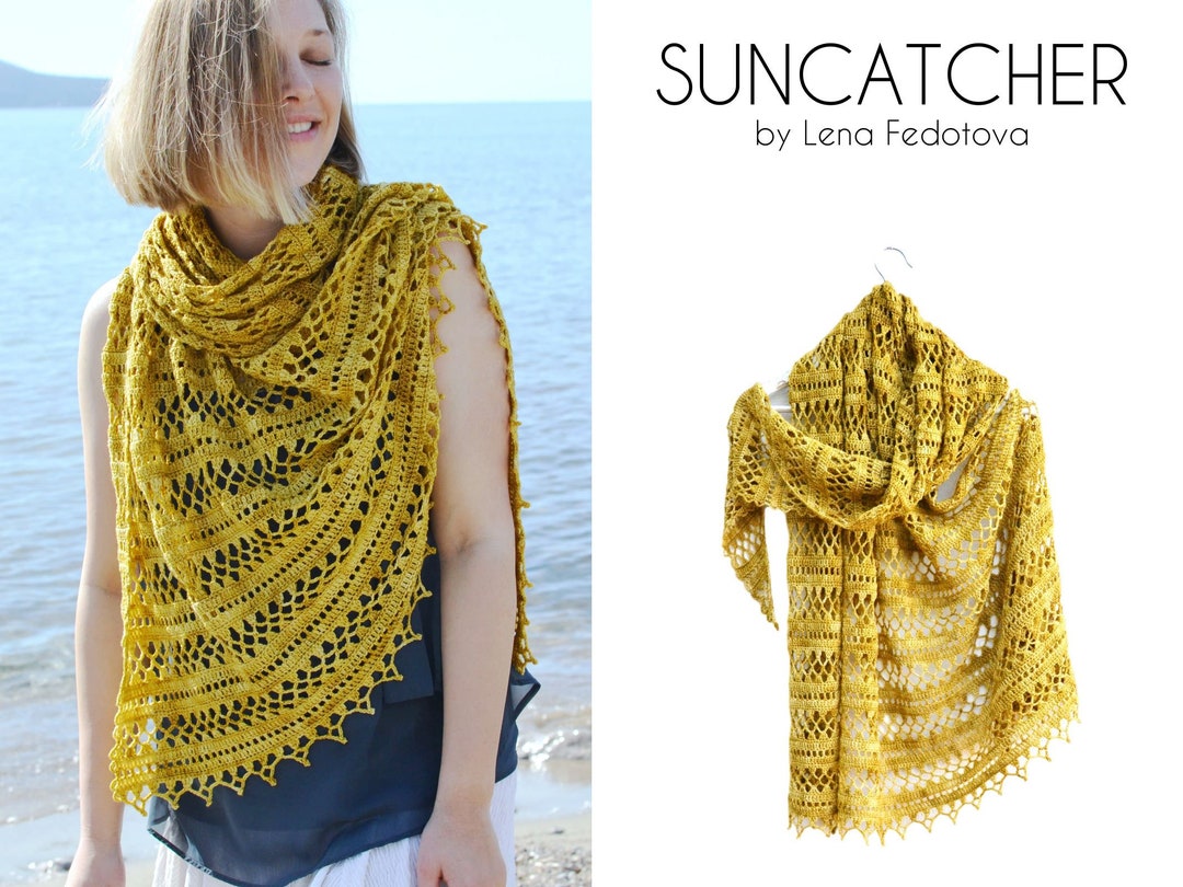 Suncatcher Shawl PDF Pattern Lace Crochet - Etsy