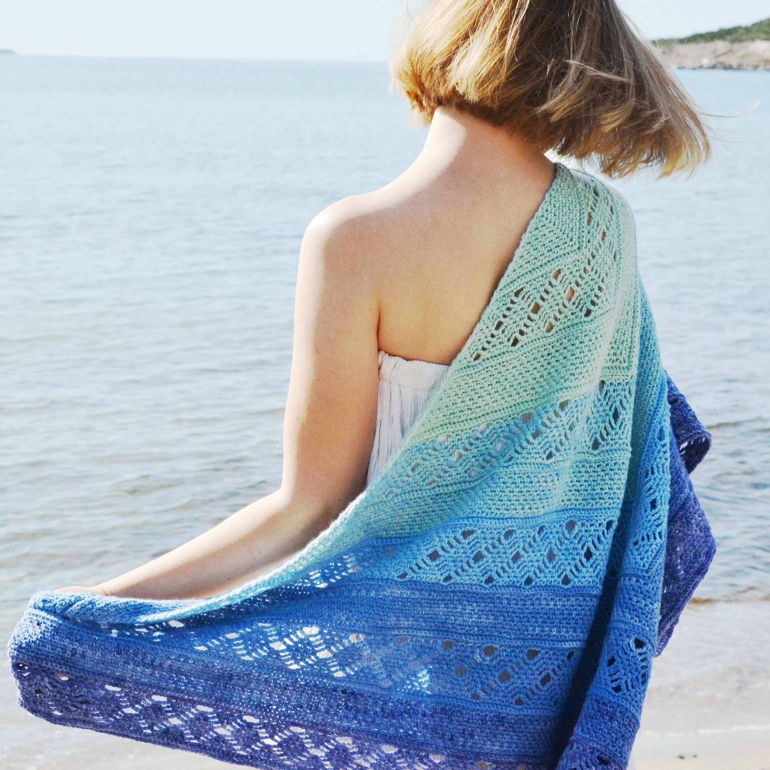 Waters Crochet Shawl Pattern PDF – Malabrigo Lace Gradient Wrap ...
