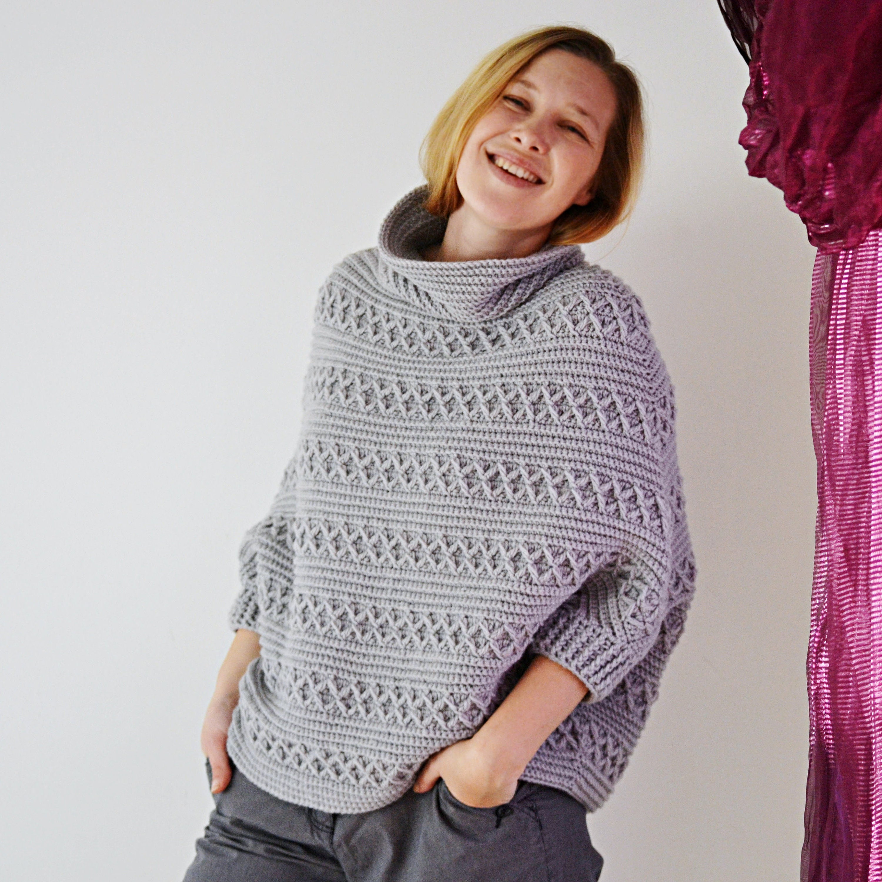 Melt Poncho PDF Pattern ~ Modern Crochet - Etsy