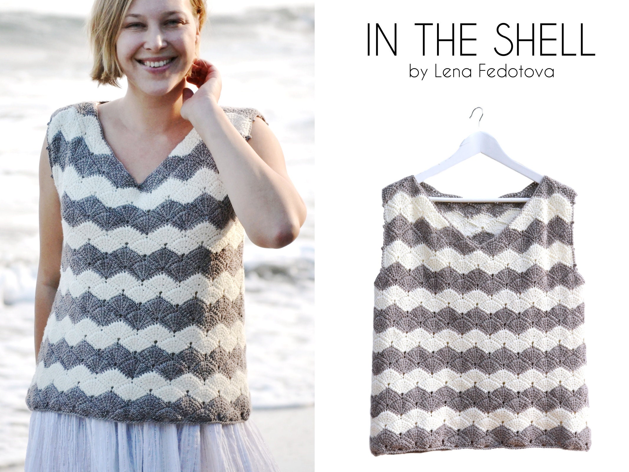 In the Shell Top PDF Pattern Casual Crochet - Etsy