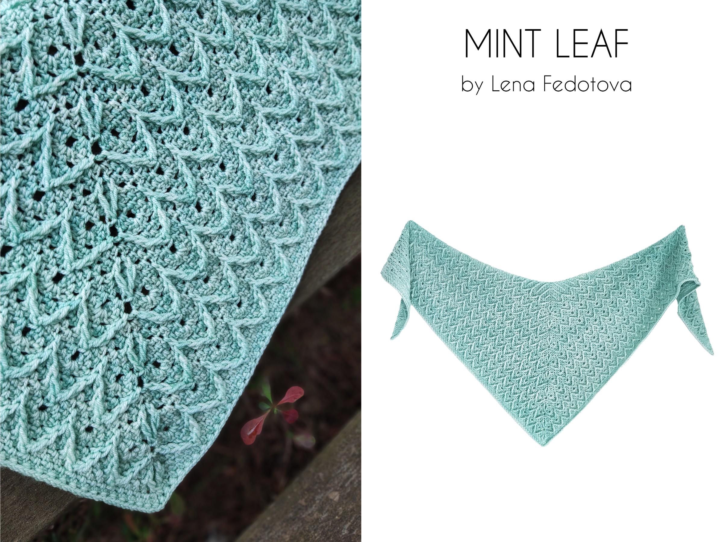 Mint Leaf Crochet Shawl Pattern – Lightweight Linen Stitch (PDF Pattern ...