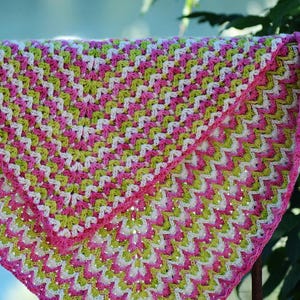 Bargello Crochet Blanket Pattern | Flame Stitch Afghan (PDF Pattern) - Etsy