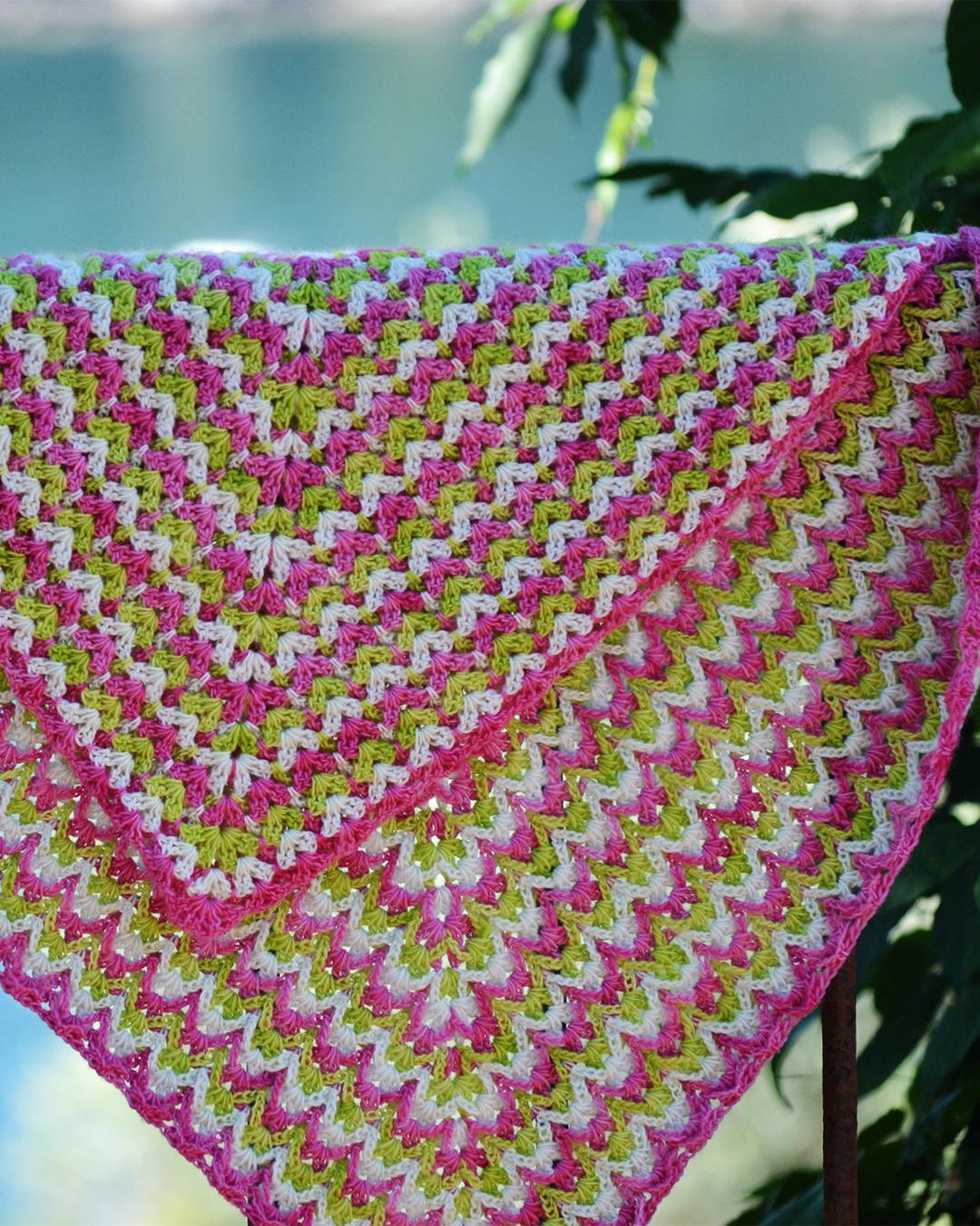Bargello Crochet Blanket Pattern | Flame Stitch Afghan (PDF Pattern) - Etsy