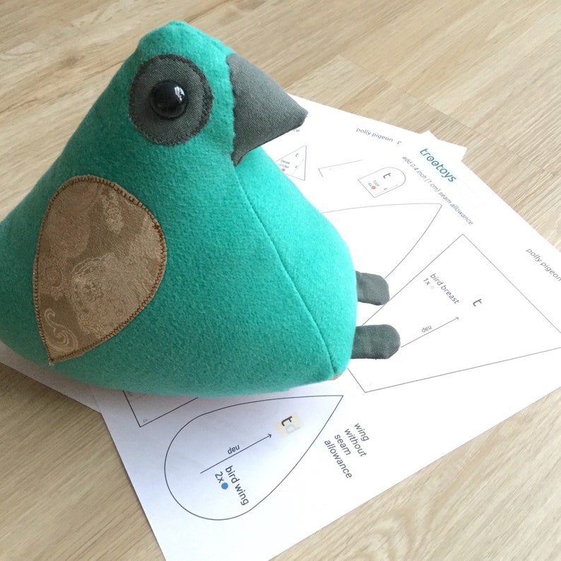 Pigeon Sewing Pattern, Pigeon Soft Toy, Bird Soft Toy - Etsy