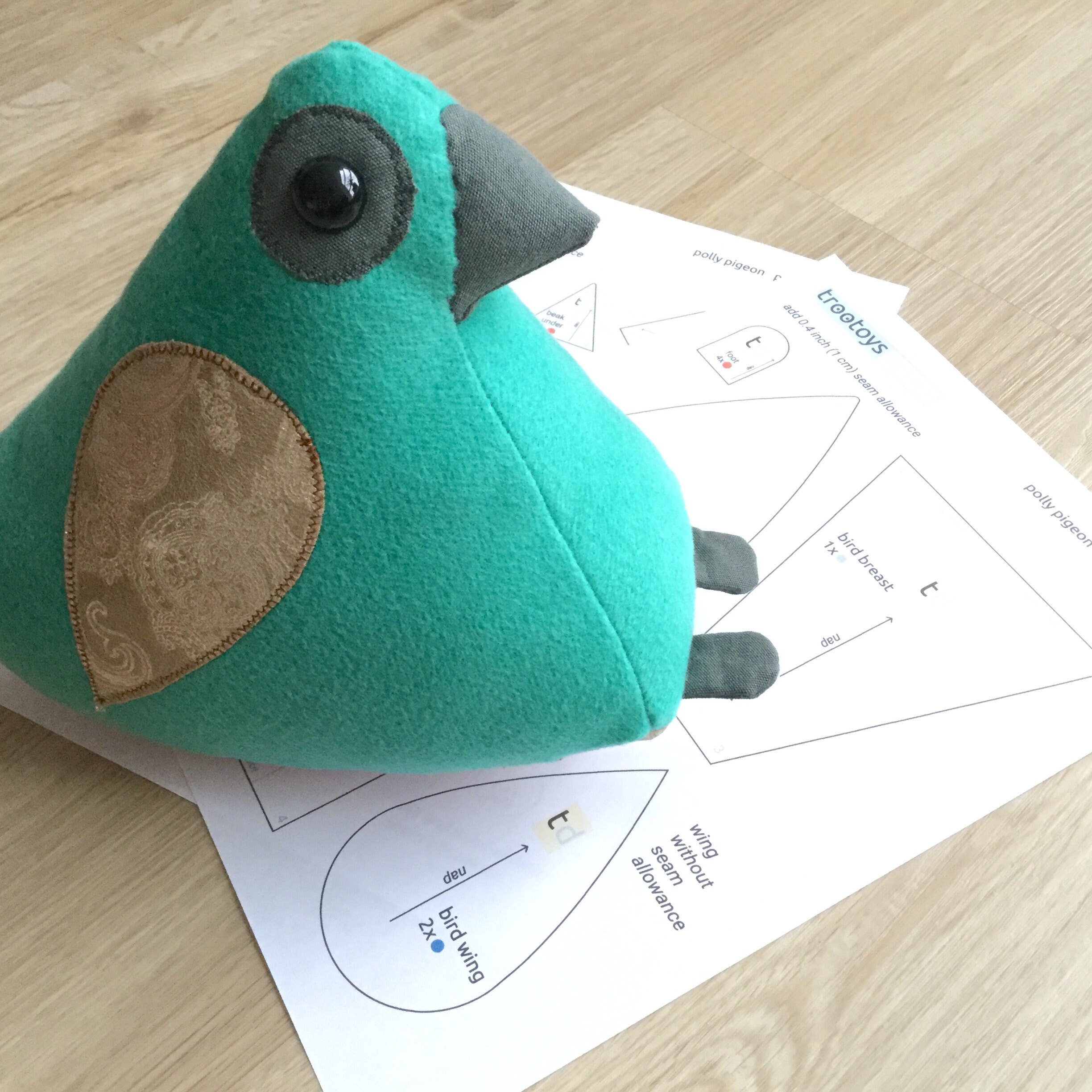 Pigeon Sewing Pattern, Pigeon Soft Toy, Bird Soft Toy - Etsy