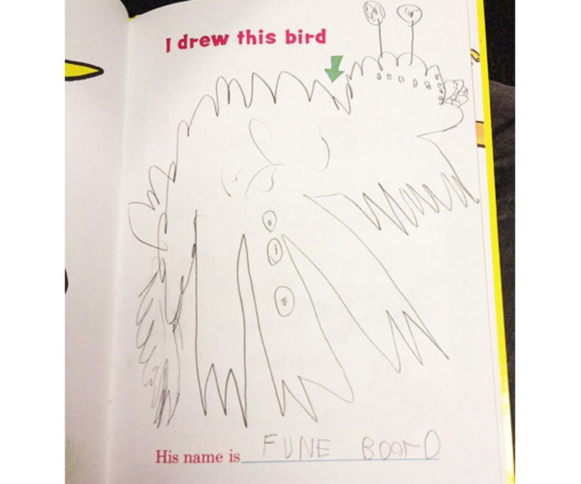 Custom Order Child Drawing Bird Soft Toy Funny Bird - Etsy